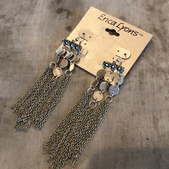 Erica Lyons | Jewelry | 525 Erica Lyons Dangle Earrings New Fringe ...